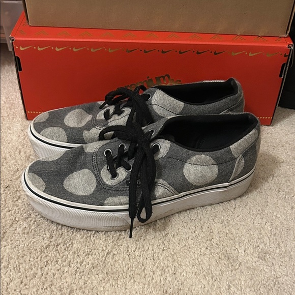Vans | Shoes | Gray Polka Dot Vans | Poshmark